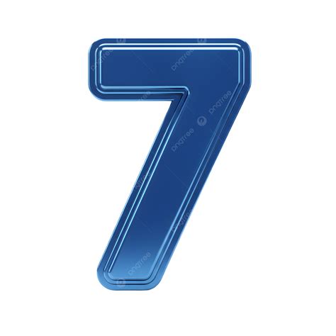 Blue Number 7 Clipart