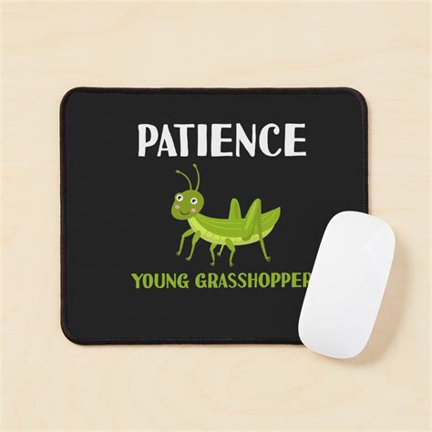 Patience Young Grasshopper Funny Meme Kawaii Grasshoppers Poster For
