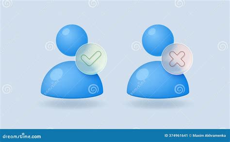 Approved And Rejected Vector Check Mark Buttons Royalty Free Stock