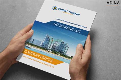 Mẫu thiết kế bìa hồ sơ năng lực công ty Adina Việt Nam