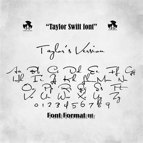 taylor swift font ttf alphabet perfect cut etsy australia