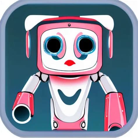 A Cute Robot With Uwu Eyes Painted Designed By Apple Stable Diffusion Openart