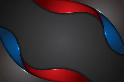 추상 현대 동적 겹침 회색 배경에 파란색과 빨간색 금속 광선 0명에 대한 스톡 벡터 아트 및 기타 이미지 0명 3차원 형태 금속 Istock