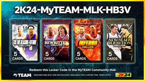 2k24 Myteam Mlk Hb3v For Deluxe Pack In Myteam Nba 2k24 Locker Code