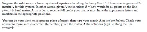 Solved Suppose The Solutions To A Linear System Of Equations Chegg Com