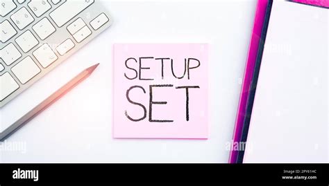 Hand Writing Sign Setup Set Business Concept The Manner Position Or Direction In Which