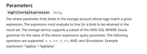 How To Use Or Operator When Querying Blobs By Tags Find Blobs By Tags · Issue 31963 · Azure