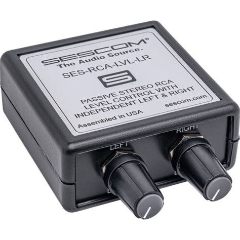 Sescom Stereo Dual RCA Left And Right Volume Control RCA LVL LR
