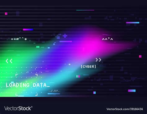 Glitch Digital Noise Modern Video Distortion Vector Image