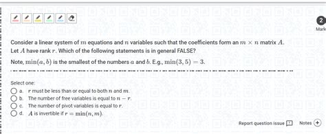 Solved IN Consider A Linear System Of M Equations And N Chegg Com