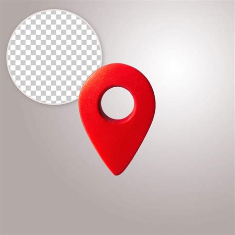 Premium PSD 3d Red Map Pointer Icon Isolated On Transparent Background