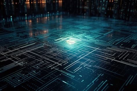 Premium Ai Image Abstract Futuristic Scifi Techno Information Matrix Background Generated Ai