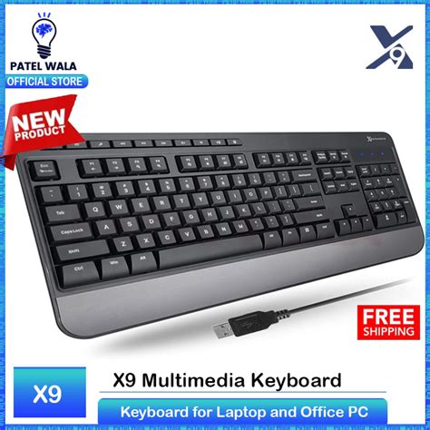 X9 Performance Multimedia Usb Wired Keyboard Full Size Ergonomic Keyboard With Wrist Rest