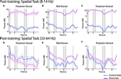 Error Trials Time Course Of Spectral Power In Correct And Error Trials