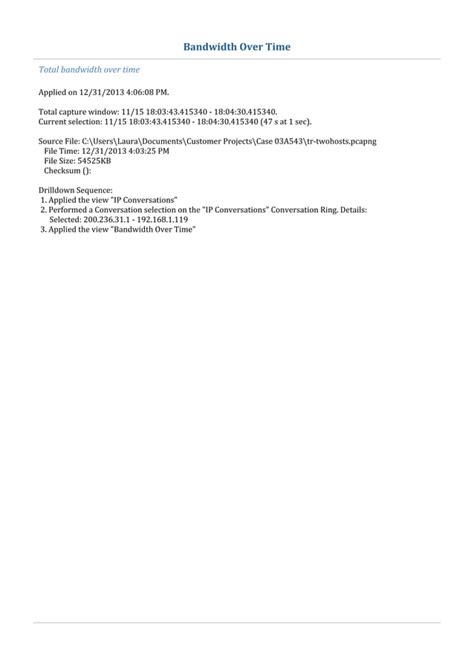 Sample Network Analysis Report Based On Wireshark Analysis Pdf