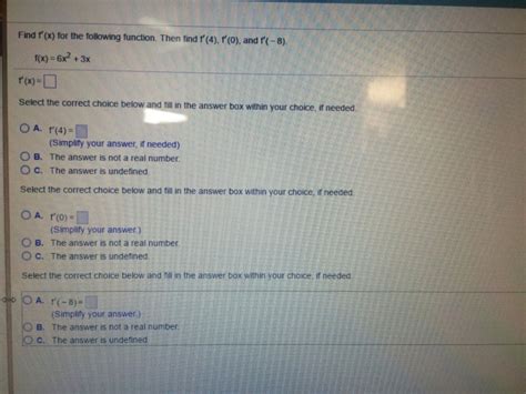 Solved Find F X For The Following Function Then Find Chegg Com