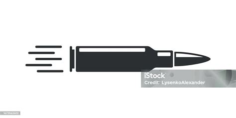 플랫 스타일의 카트리지 아이콘입니다 격리된 배경에 있는 총알 탄약 기호 벡터 그림 탄약 사인 사업 개념 검은색에 대한 스톡 벡터 아트 및 기타 이미지 Istock