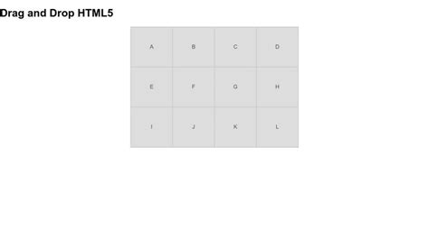 Drag And Drop Html5
