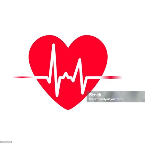 하트 비트 아이콘 벡터입니다 심장 리듬 심전도 심전도 Ekg 신호 심장 박동 펄스 라인 개념 디자인은 흰색 배경에 격리 개념에