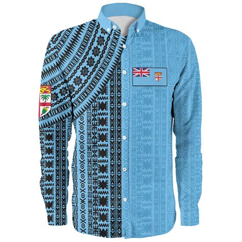 Fiji Long Sleeve Shirt Bula Pattern Half Concept