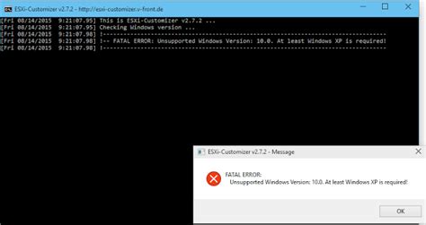 Esxi Customizer And Windows 10 Fix P2vme Blog