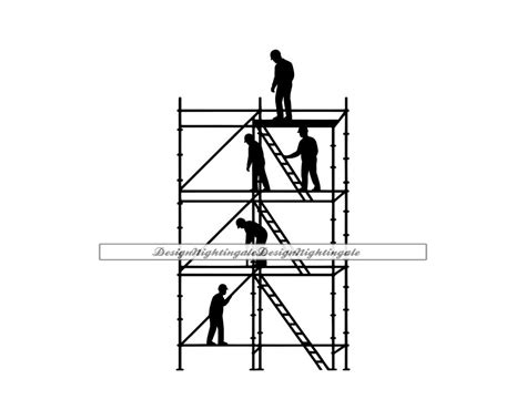 Scaffold Builder SVG Scaffolding SVG Construction Workers On Scaffolding SVG Clipart Files