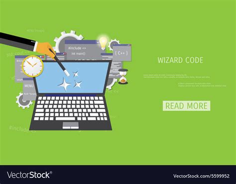 Flat Concept Of Programming And Coding Royalty Free Vector
