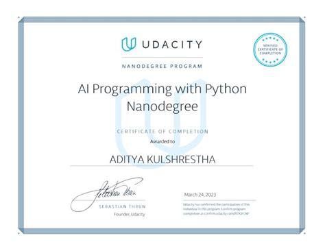 Aditya Kulshrestha On Linkedin Udacity Aws Aiwithpython Nanodegree Artificialintelligence…