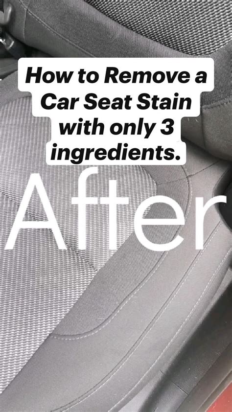 How To Remove A Car Seat Stain With Only 3 Ingredients Artofit