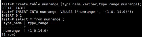 人大金仓数据库kingbasees 常见数据类型的使用示例 范围类型mysql Bigint类型对应kingbase的int8range