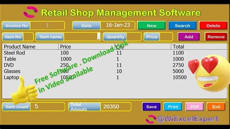 Retail Shop Management System In Excel Vba Youtube