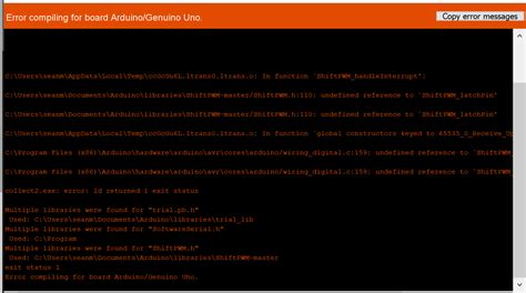 shiftpwm incompatibility programming arduino forum