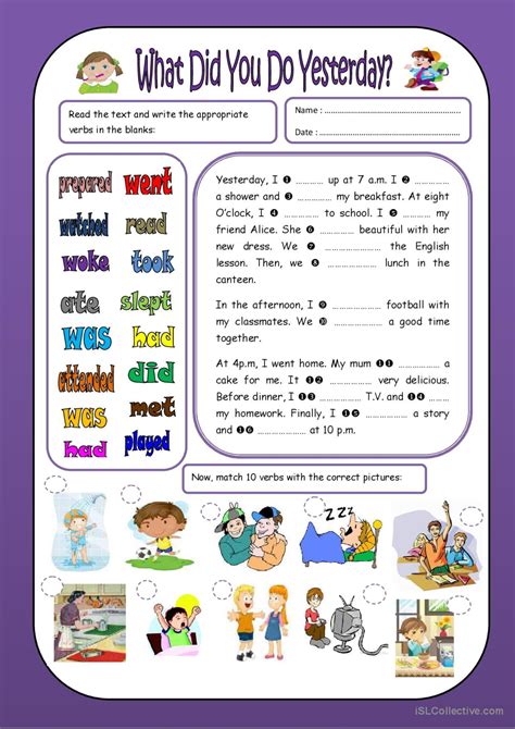 To Be To Do Exercises