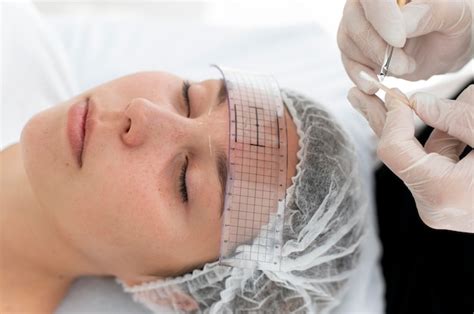 Free Photo Caucasian Woman Going Through A Microblading Procedure