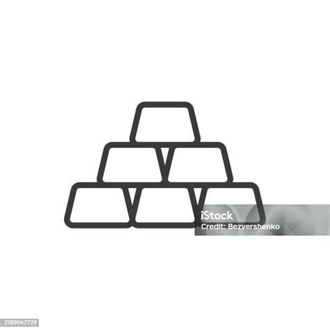 금 매장량 라인 디자인의 아이콘 금 준비금 부 금괴 은행 보안 금융 통하고 있는 백색 배경 벡터 Gold는 편집 가능한 획 아이콘을 예약합니다 0명에 대한 스톡 벡터 아트