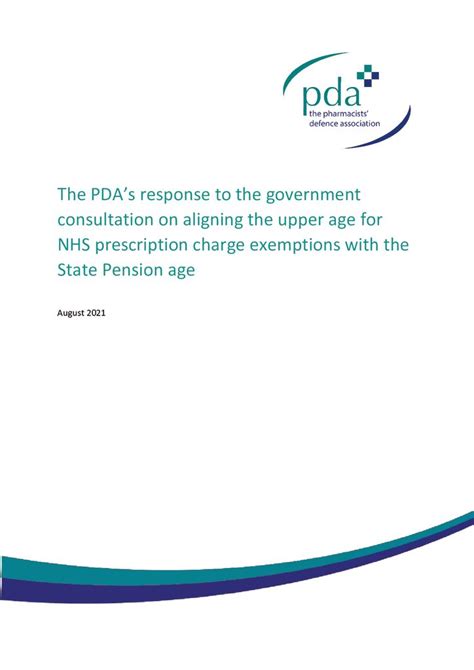 PDA Responds To Prescription Charges Consultation The Pharmacists Defence Association