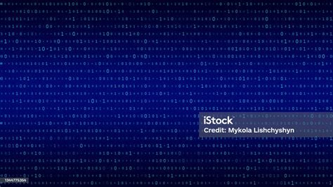 기술 벡터 이진 코드입니다 화면에 임의의 숫자입니다 해킹 된 소프트웨어 매트릭스 사이엔스 배경 빅 데이터 분석 질감에 대한 스톡