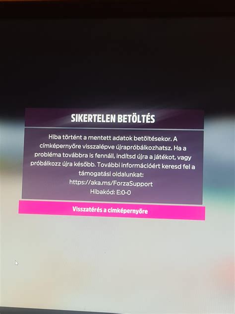 There Was An Error With Loading Saved Data Error Code E0 0 This Is On Pc Rforzahorizon