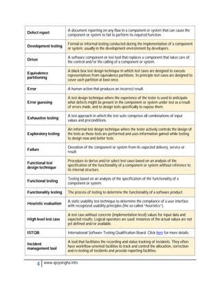 Most Popular Software Testing Terms PDF