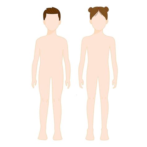 Kid Body Outline Clipart