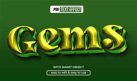 Premium Psd Gems Editable Text Effect