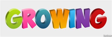 growing text effect and logo design word