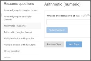 Embedding R Exams Exercises In Learnr Tutorials