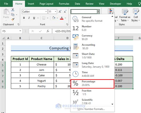 How To Calculate Delta In Excel 2 Examples Exceldemy