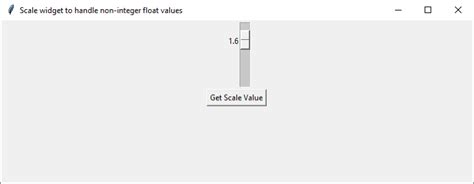 how to use non integer float values for tkinter scale widget scrollbar