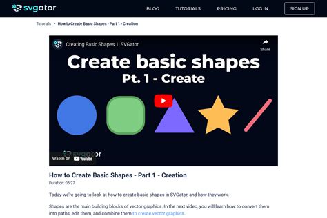 How To Create Basic Shapes Pt 1 Creation
