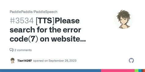 [tts]please search for the error code 7 on website docs