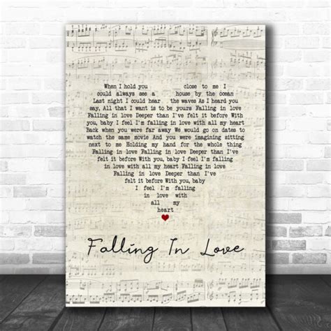 Cigarettes After Sex Falling In Love Script Heart Song Lyric Art Print