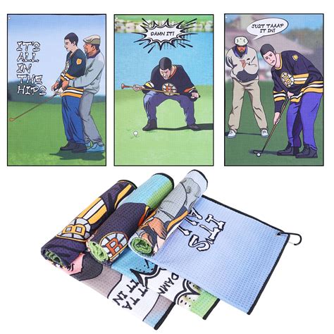 골프 타월 3개 골프 팬을 위한 재미있는 골프 클럽 클린 세트 골프