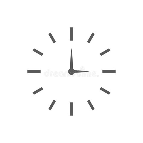 Analog Clock Black Vector Icon Stock Vector Illustration Of Design Black